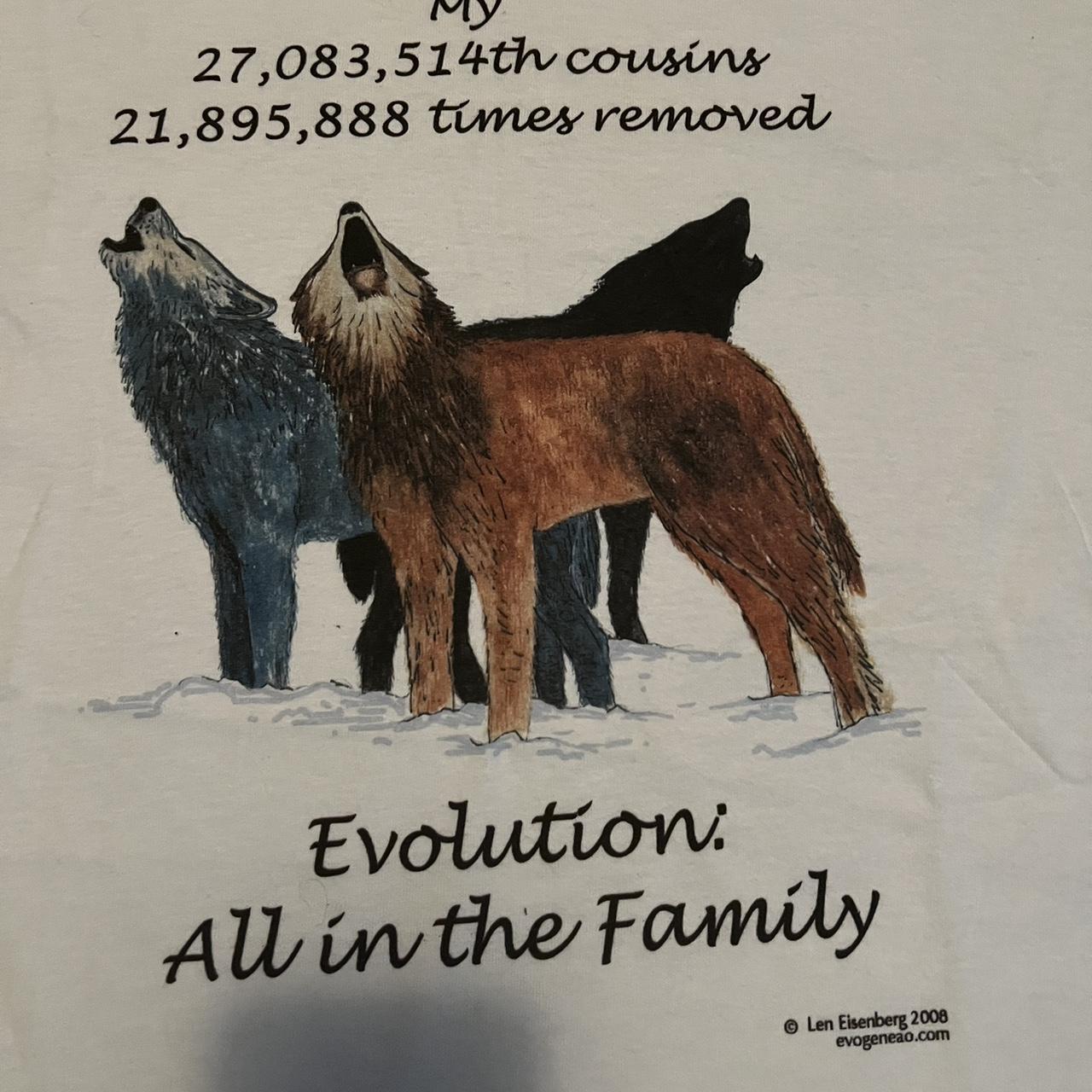 Vintage Evolution Wolf Tree Of Life Shirt Size... - Depop