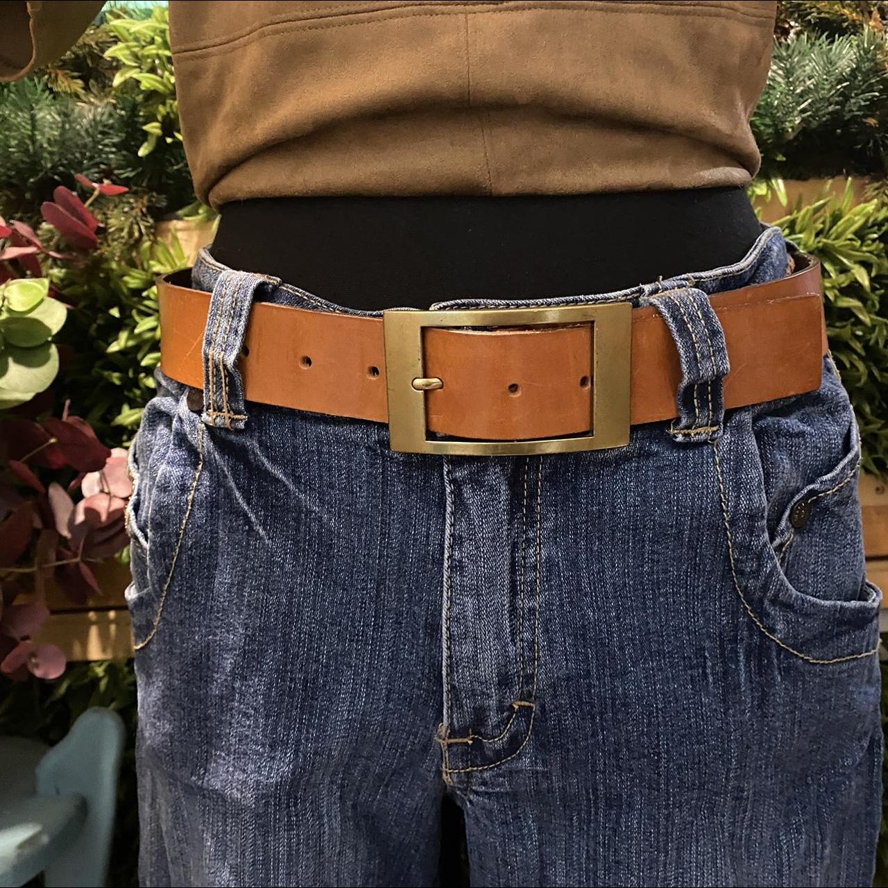 Vintage Express belt Genuine Leather Made in... - Depop