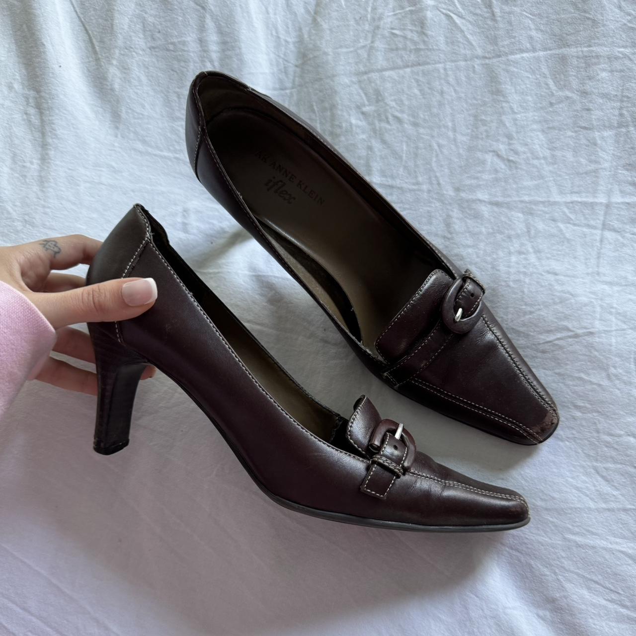 Vintage Anne Klein pointy toe heels 🤎 so 90’s i... - Depop
