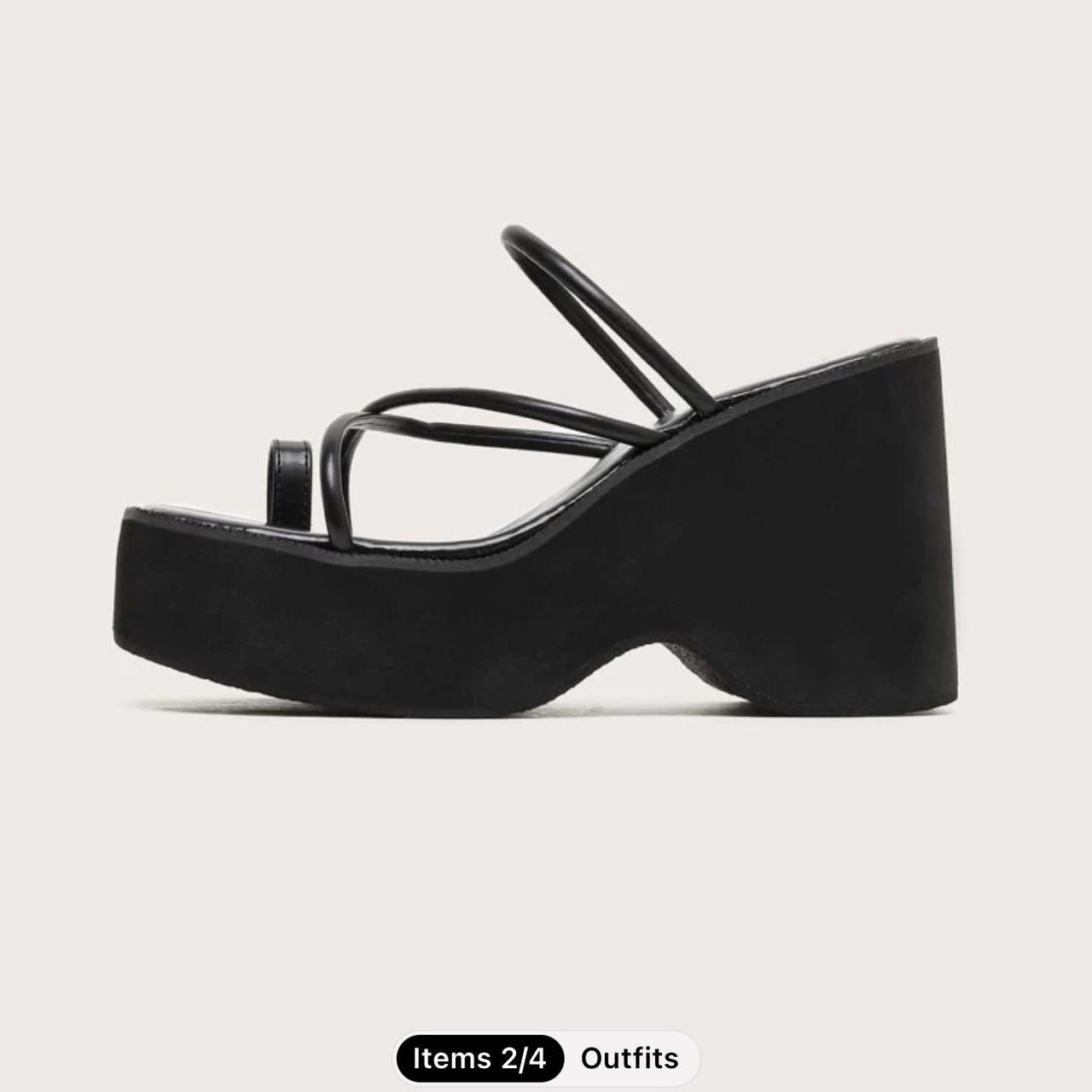 platform sandles size 9 worn once or twice offers... - Depop