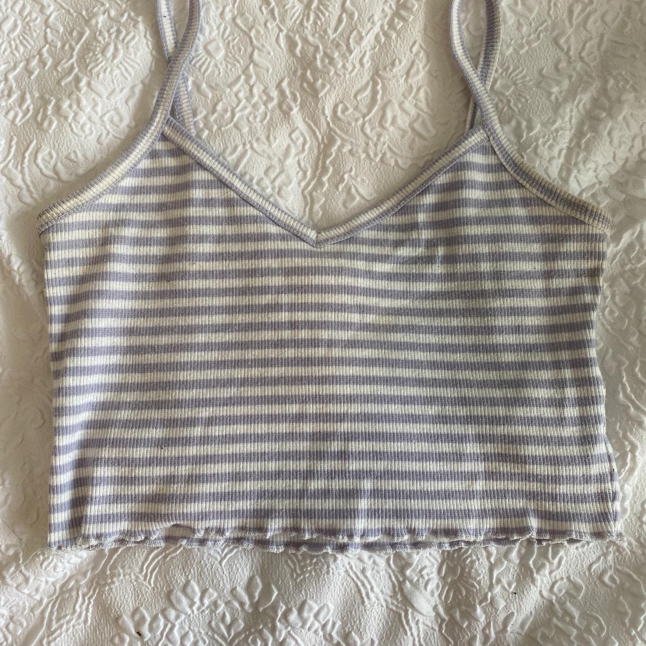 extra small blue and white Supre singlet, worn a few... - Depop