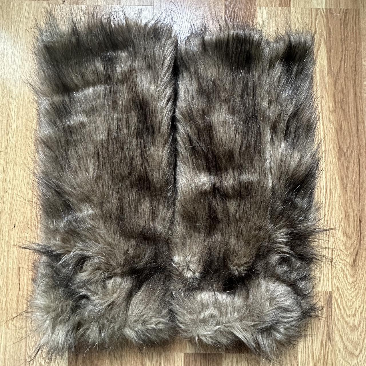 furry leg warmers🐺😝, never even wore them uhh thick... - Depop