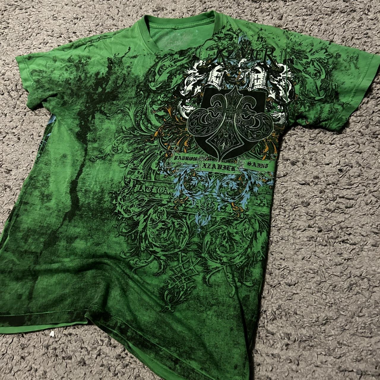 Rare y2k AOP Xzavier tee. size M, dm before... - Depop