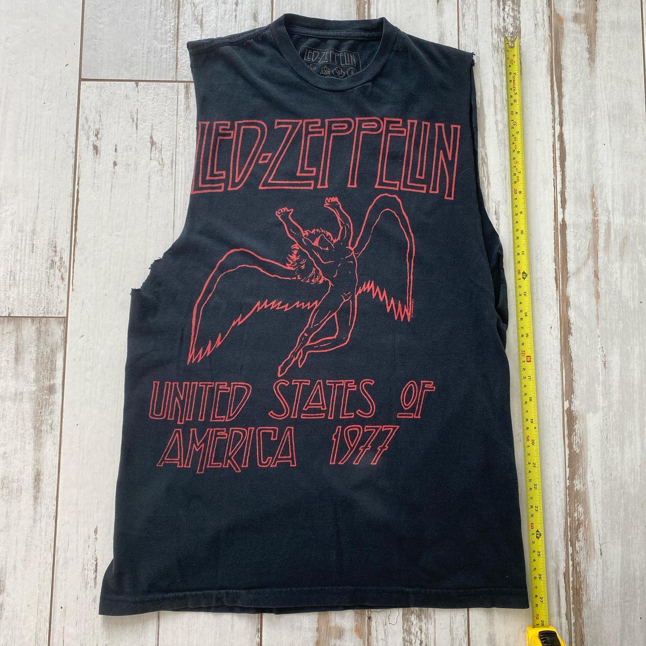 Led Zeppelin Tank Icarus Graphic band tee in black &... - Depop