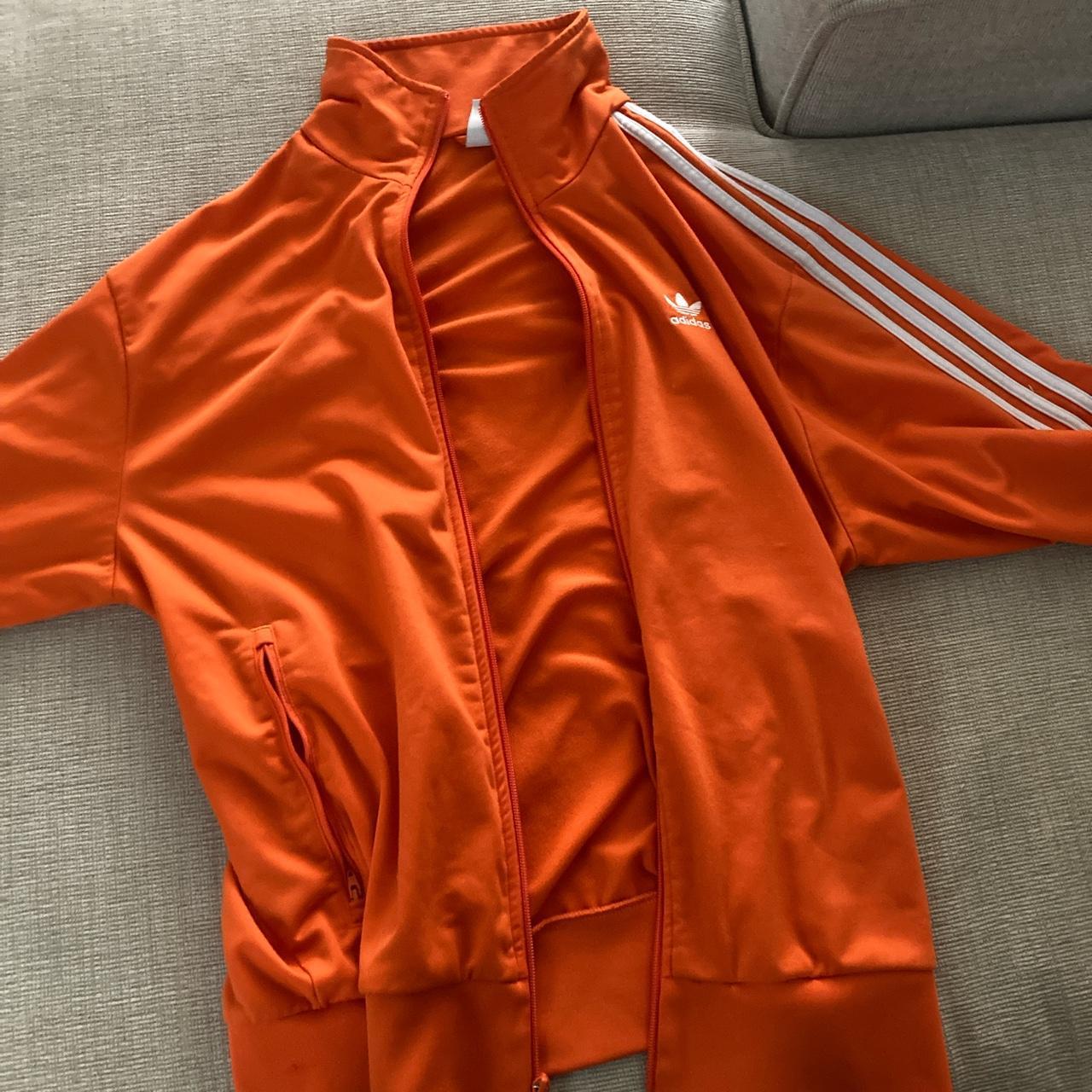 Adidas orange fire bird track jacket Size large - Depop