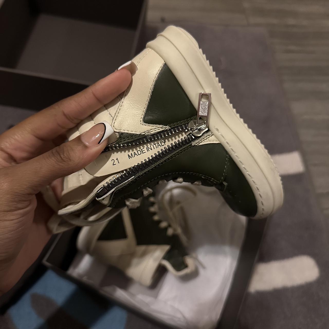 Baby Rick Owen's Baby Geo Army green color Size 21... | Depop