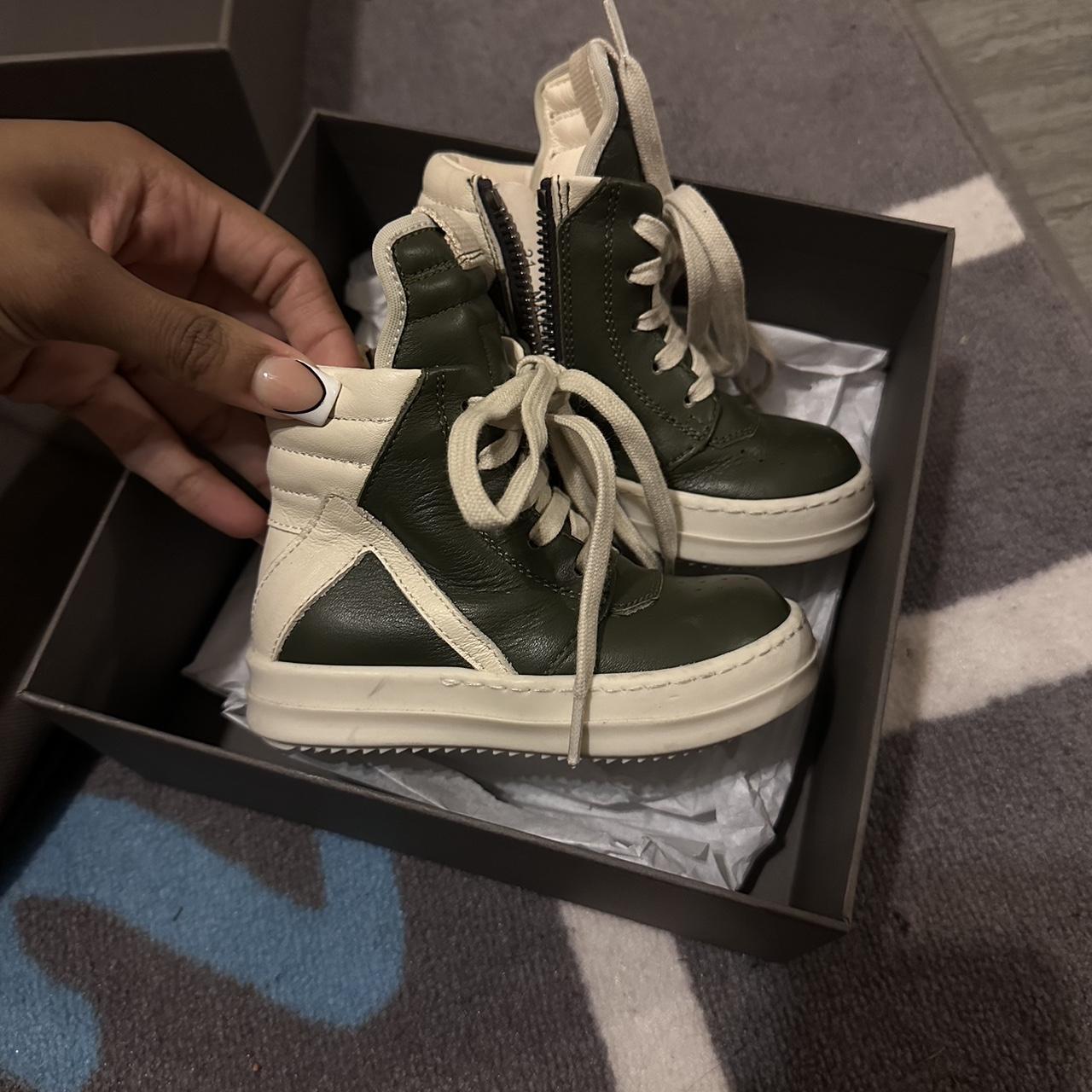 Baby Rick Owen's Baby Geo Army green color Size 21... | Depop