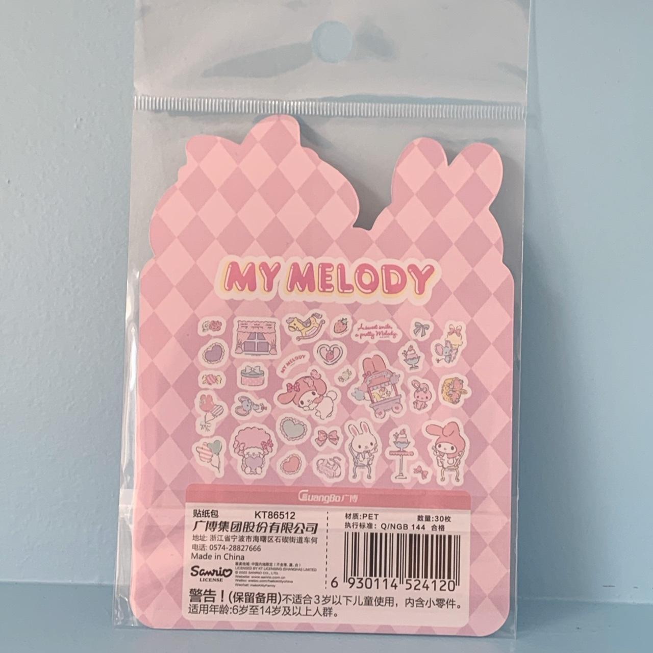 Brand new my melody sticker pack imported from... - Depop