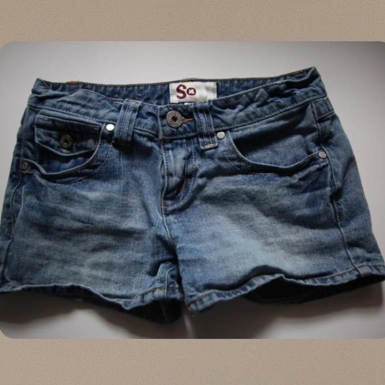 SO Clothing Women's Navy and Blue Shorts | Depop