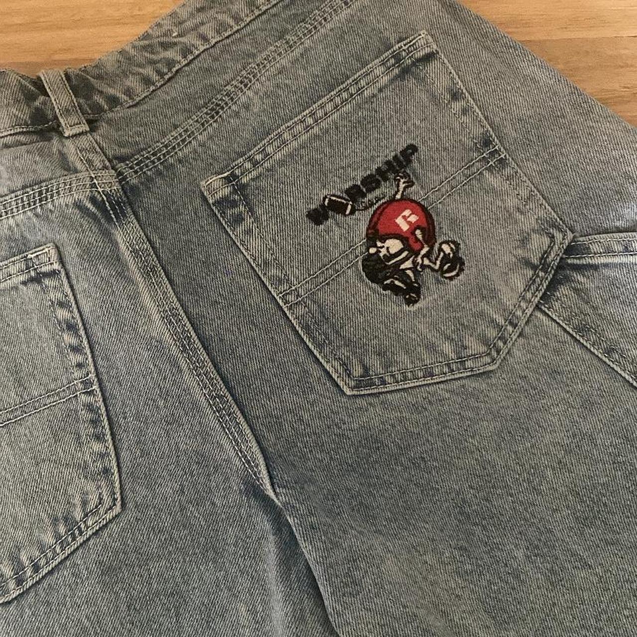 Women’s Worship jorts Adjustable string behind zip... - Depop