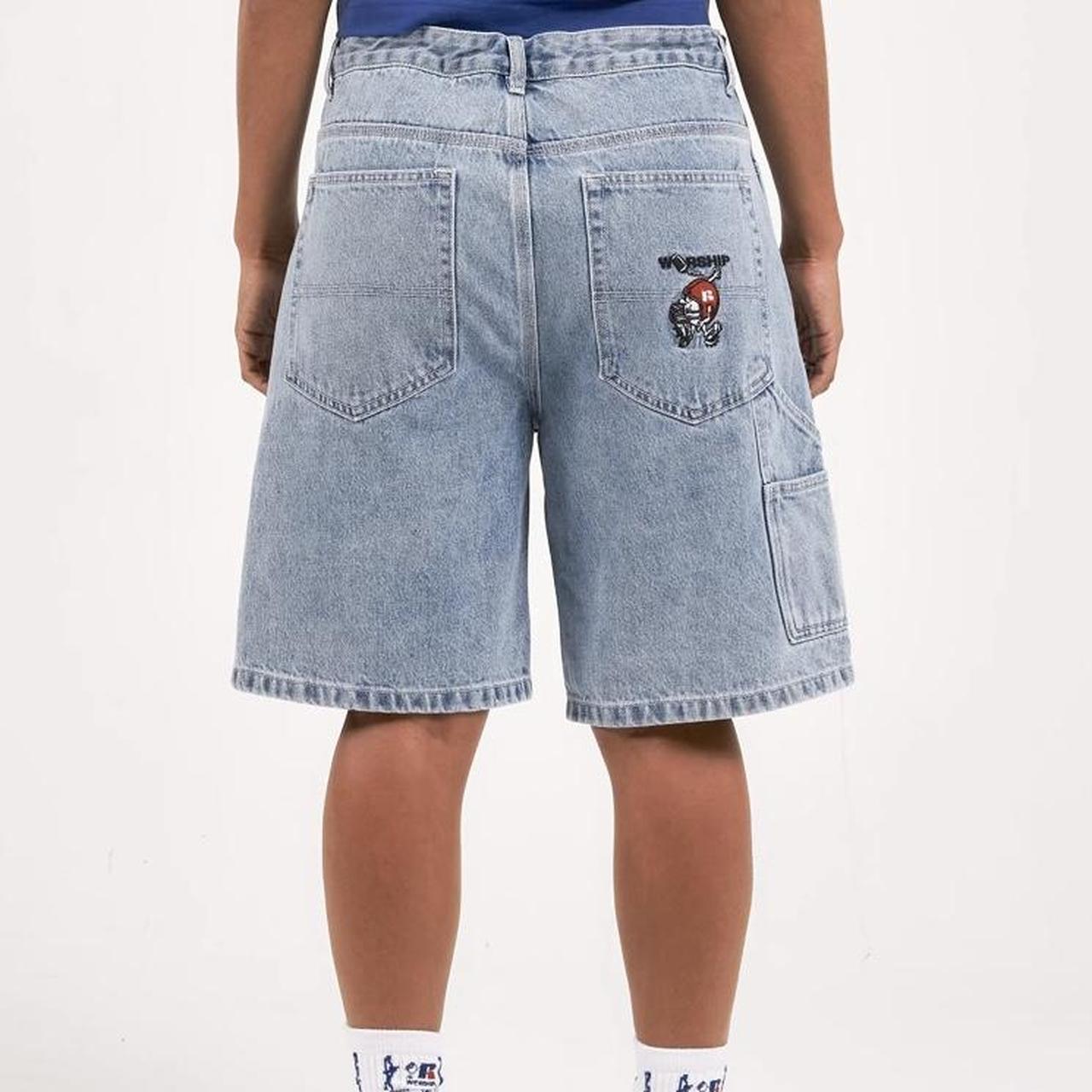 Women’s Worship jorts Adjustable string behind zip... - Depop