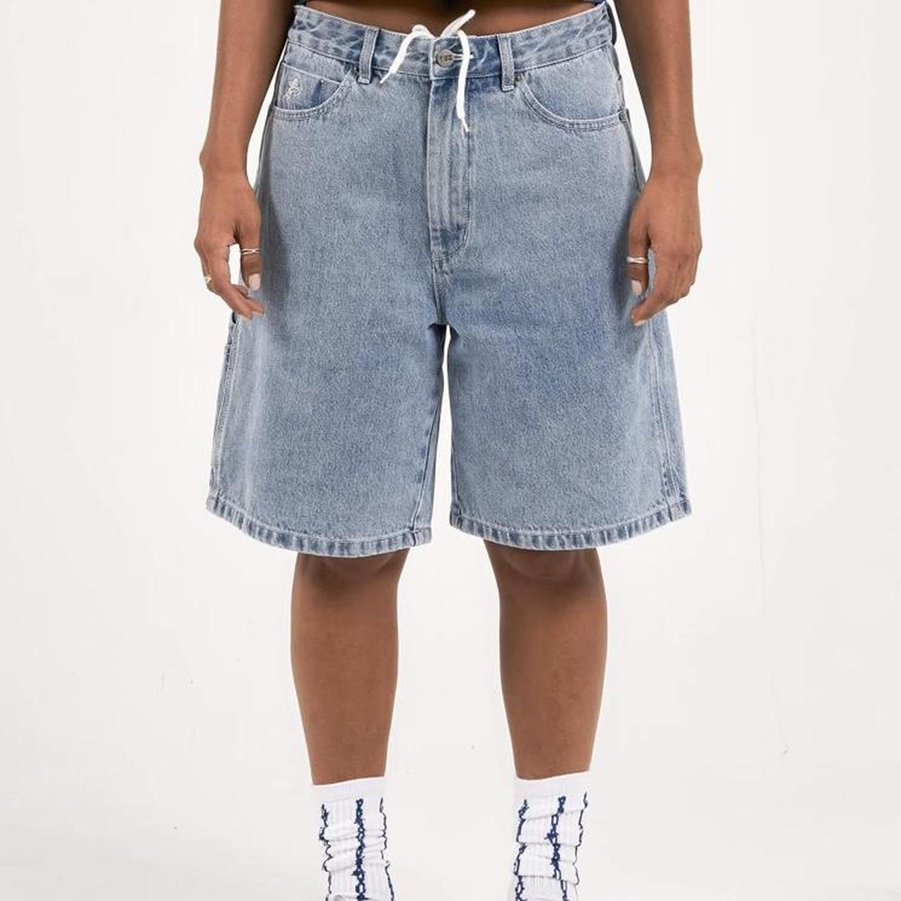 Women’s Worship jorts Adjustable string behind zip... - Depop