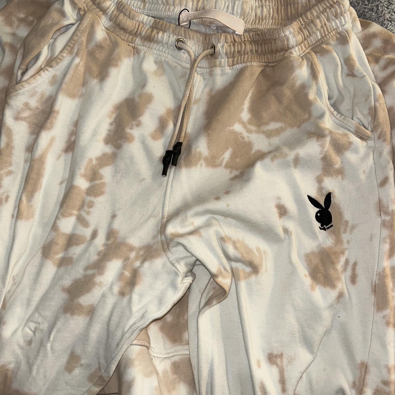 Beige and white missguided x playboy full... - Depop