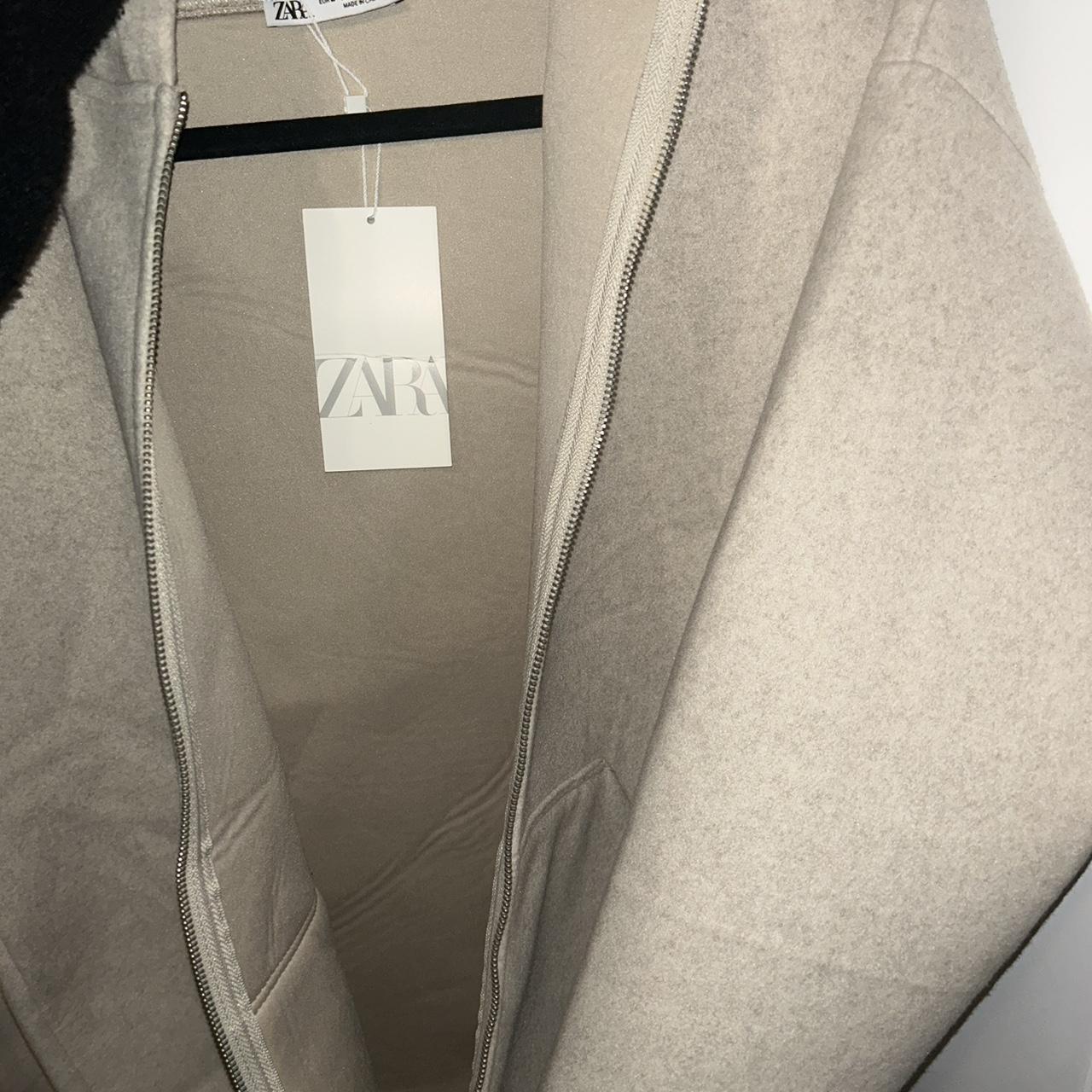 Zara soft neoprene effect bomber jacket Size... - Depop