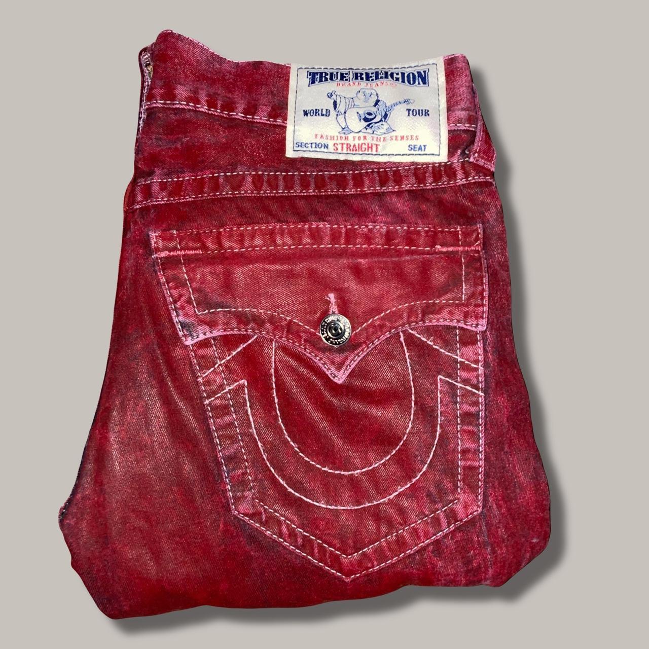 Bloody red true religion jeans These trues so... - Depop