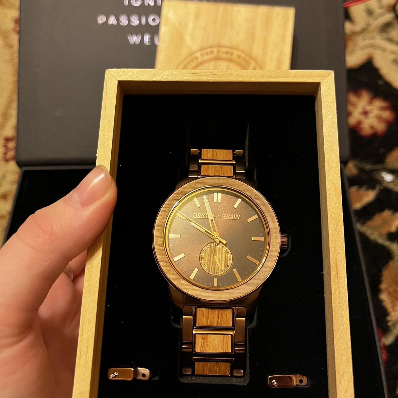 Original Grain wood watch. Never worn Gift box... - Depop