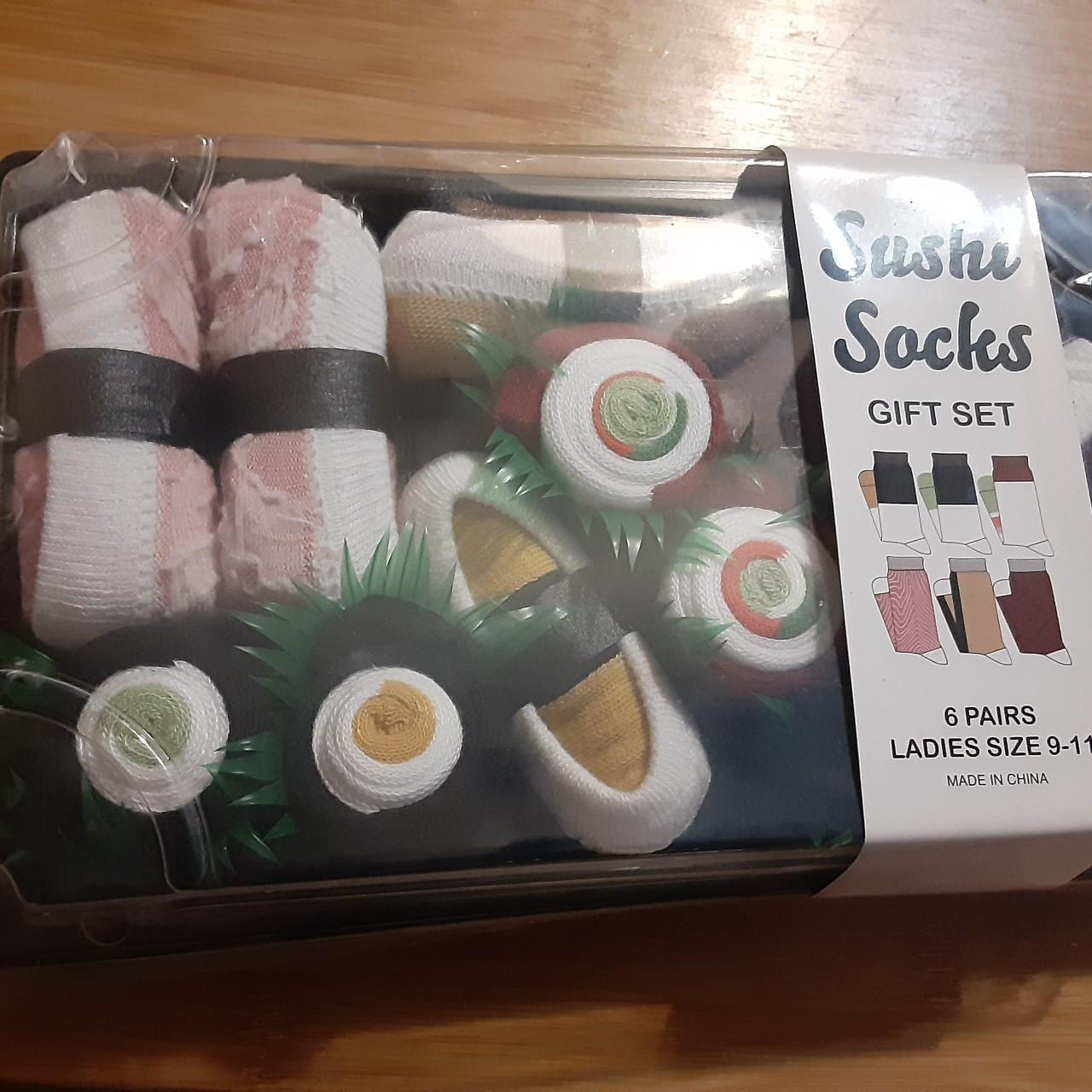 Sushi socks gift set, 6 pairs, women's size 6-11.... - Depop