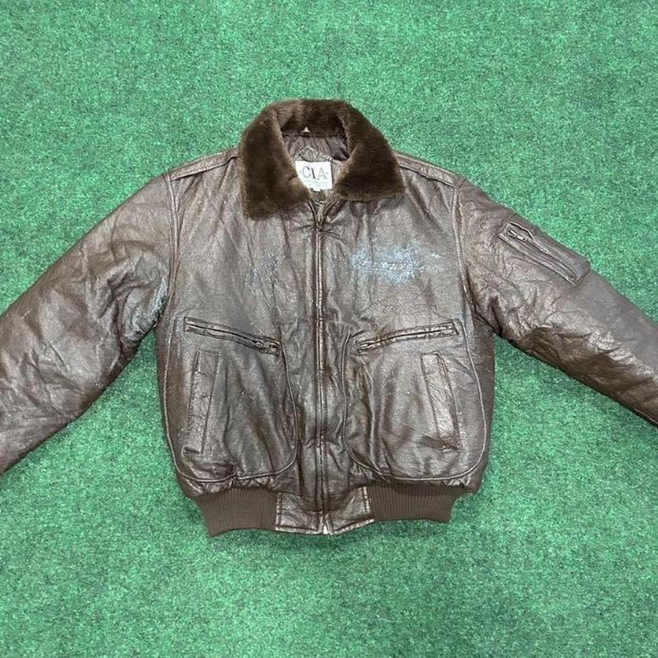 Vintage fading bomber pilots jacket in good... - Depop