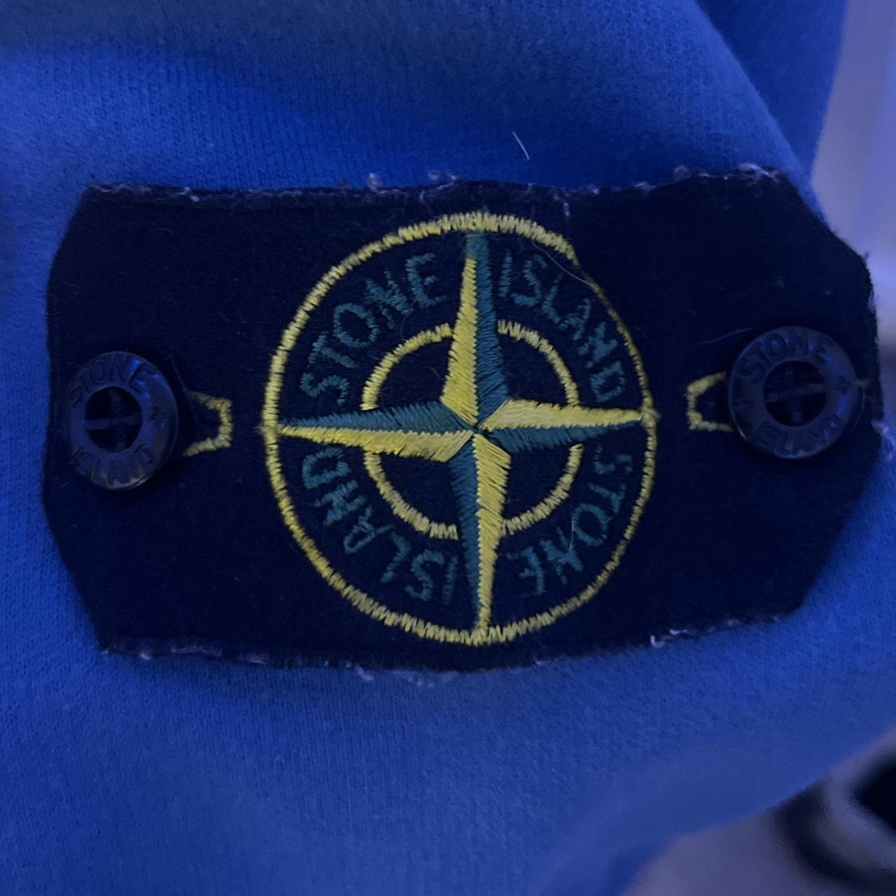 Mens stone island jumper blue - Depop