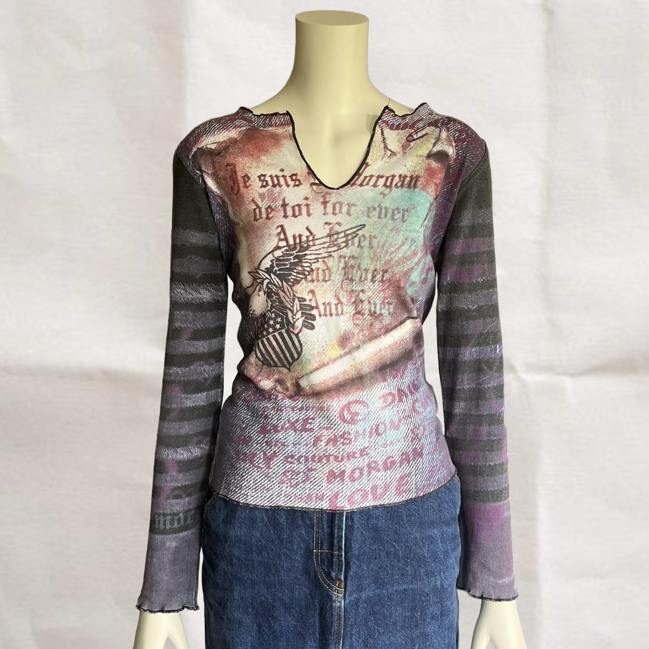 90s morgan de toi graphic long sleeve selling this... - Depop