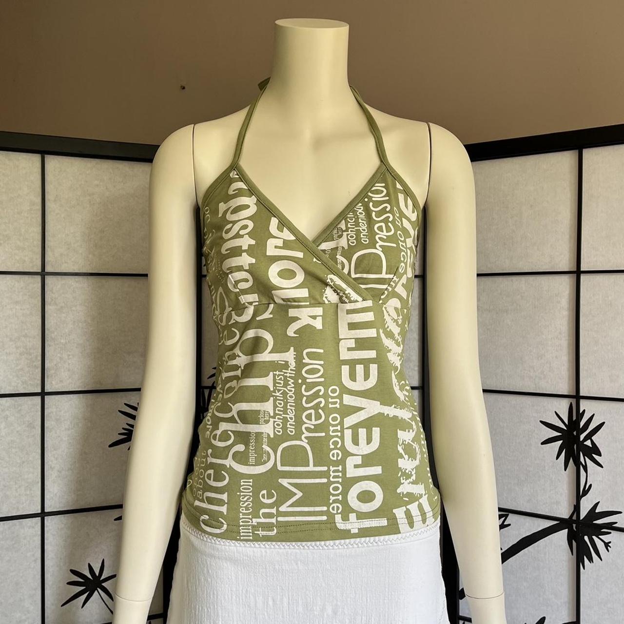 90s italian vintage graphic halter top the cutest... - Depop