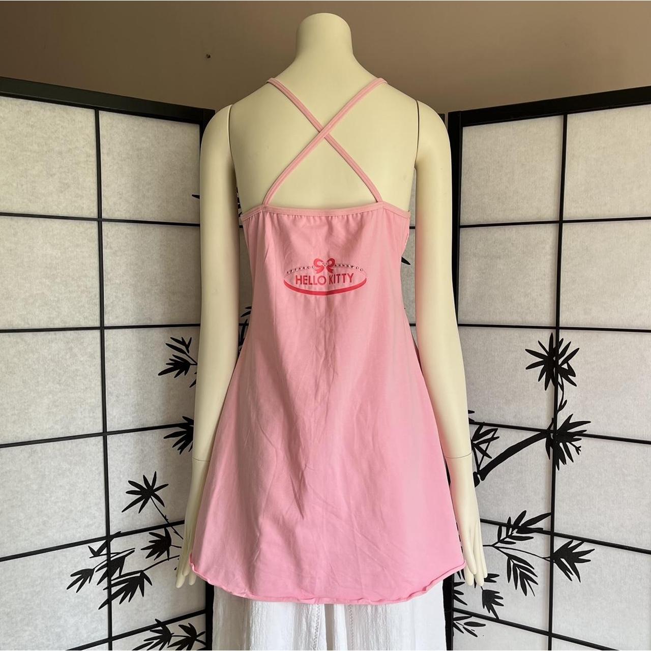 90s hello kitty babydoll top adorable pink vintage... - Depop