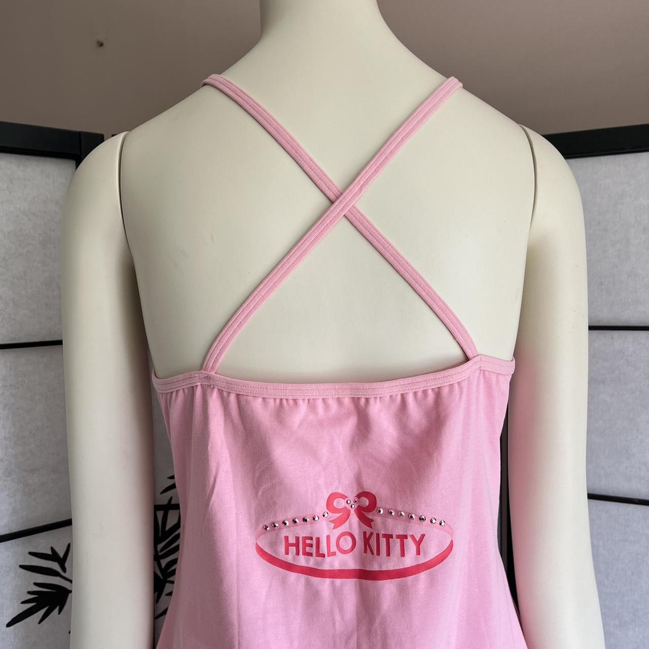 90s hello kitty babydoll top adorable pink vintage... - Depop