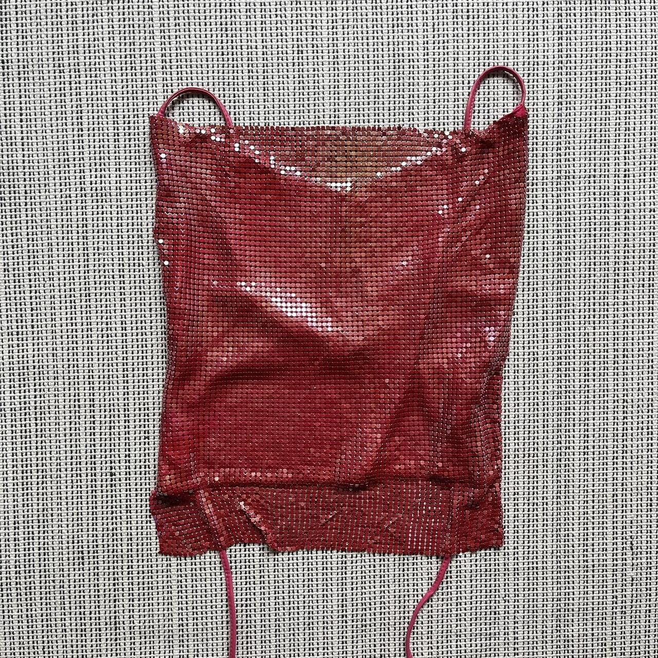 90s pilot chainmail backless top super rare pink... - Depop