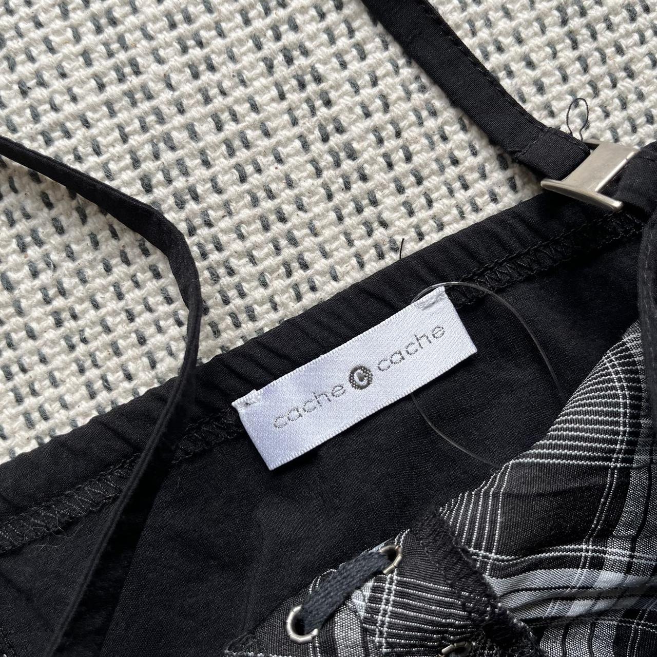 90s cache cache archive mini dress coolest black... - Depop