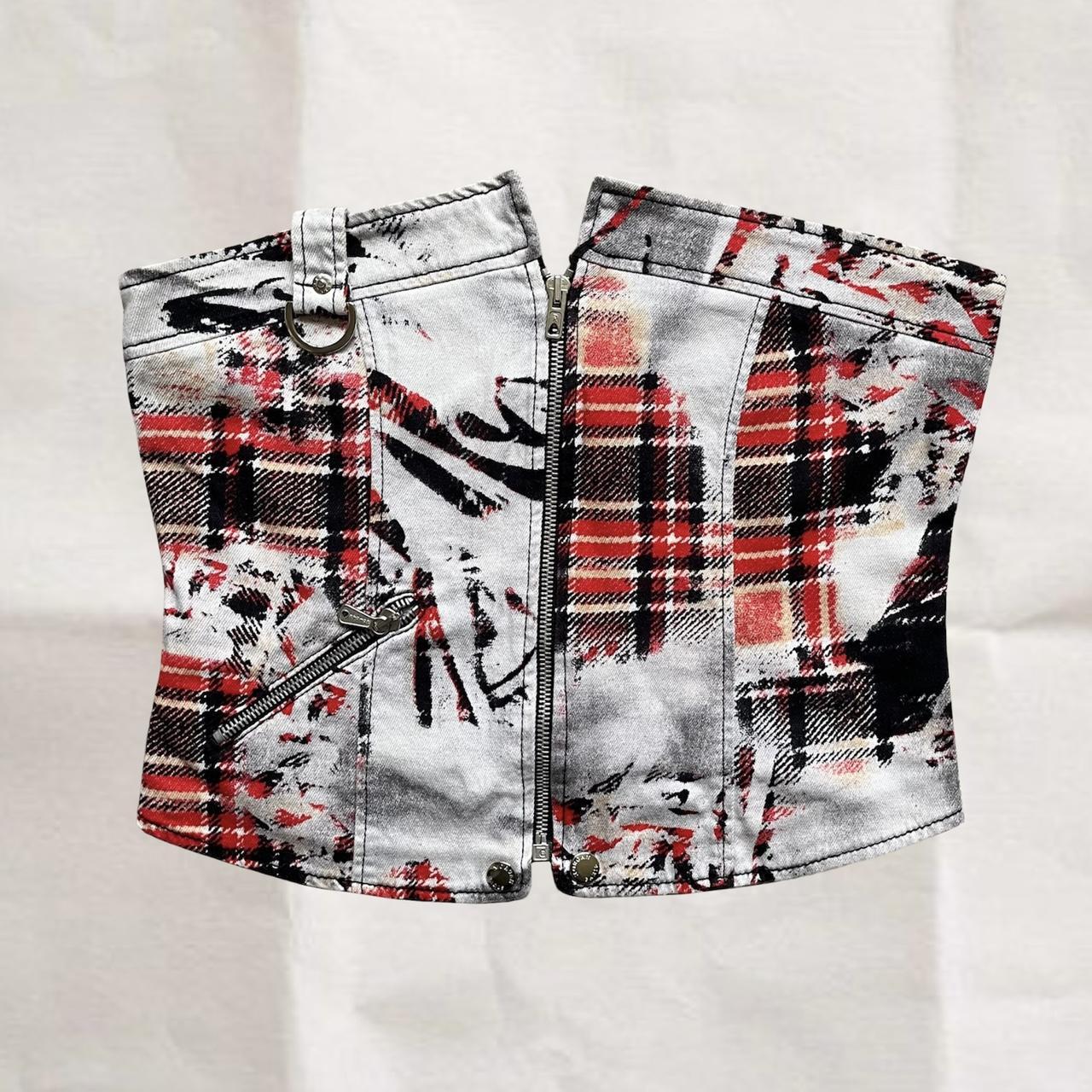 90s morgan de toi punk corset top insane vintage... - Depop