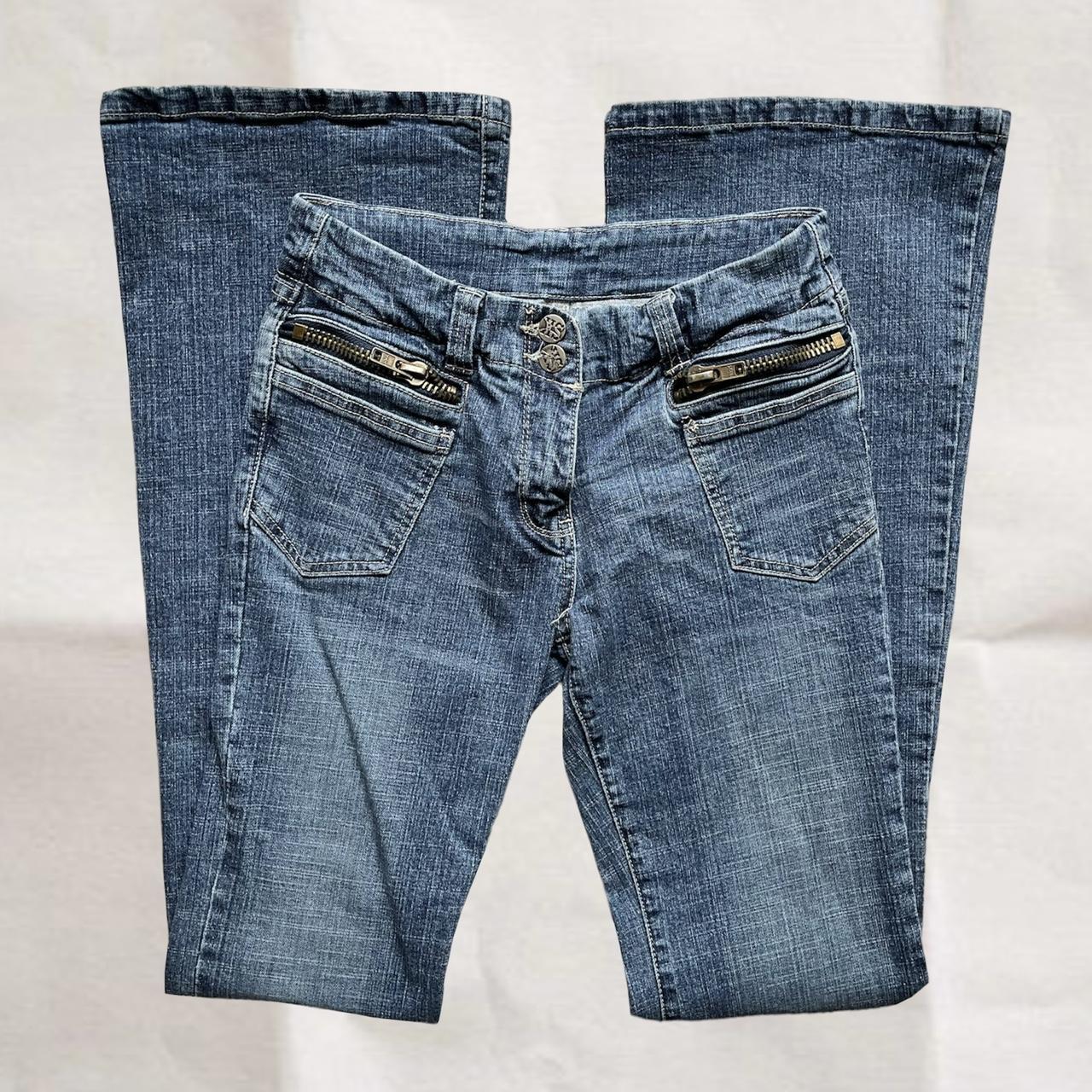 90s low rise jeans perfect vintage flared jeans... - Depop