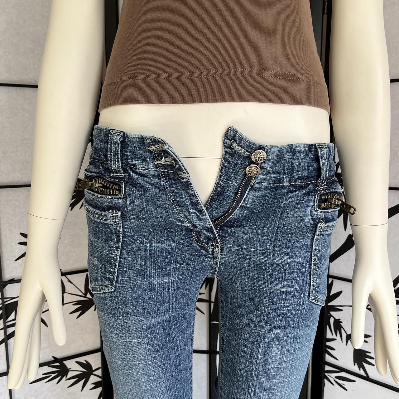90s low rise jeans perfect vintage flared jeans... - Depop