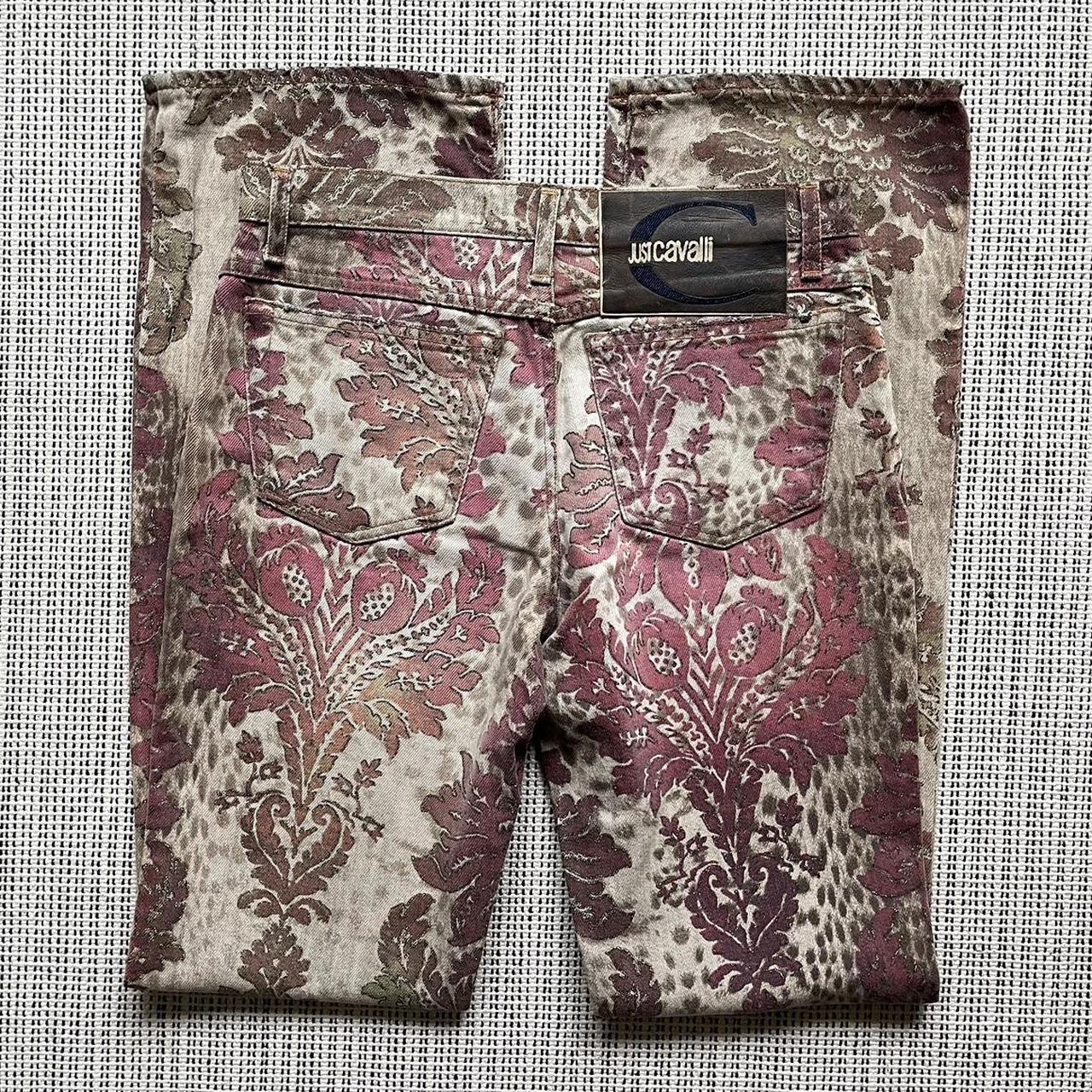 90s roberto cavalli graphic jeans stunning vintage... - Depop