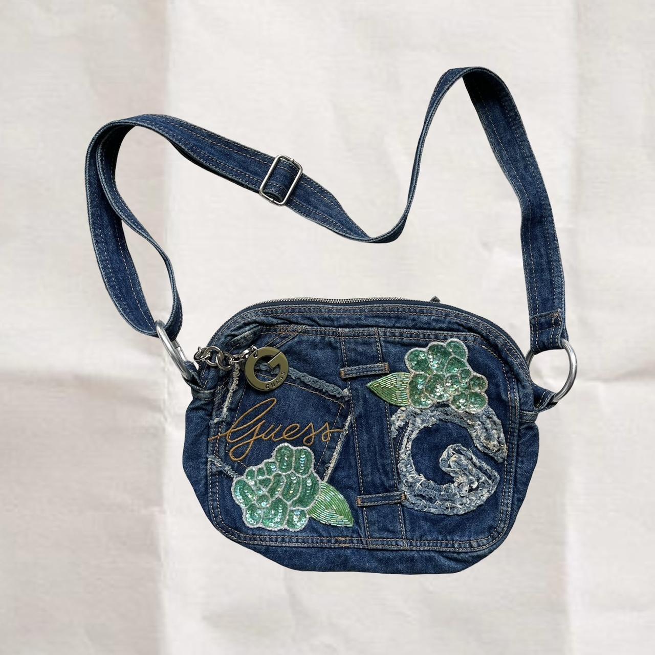 90s guess denim crossbody bag amazing vintage guess... - Depop