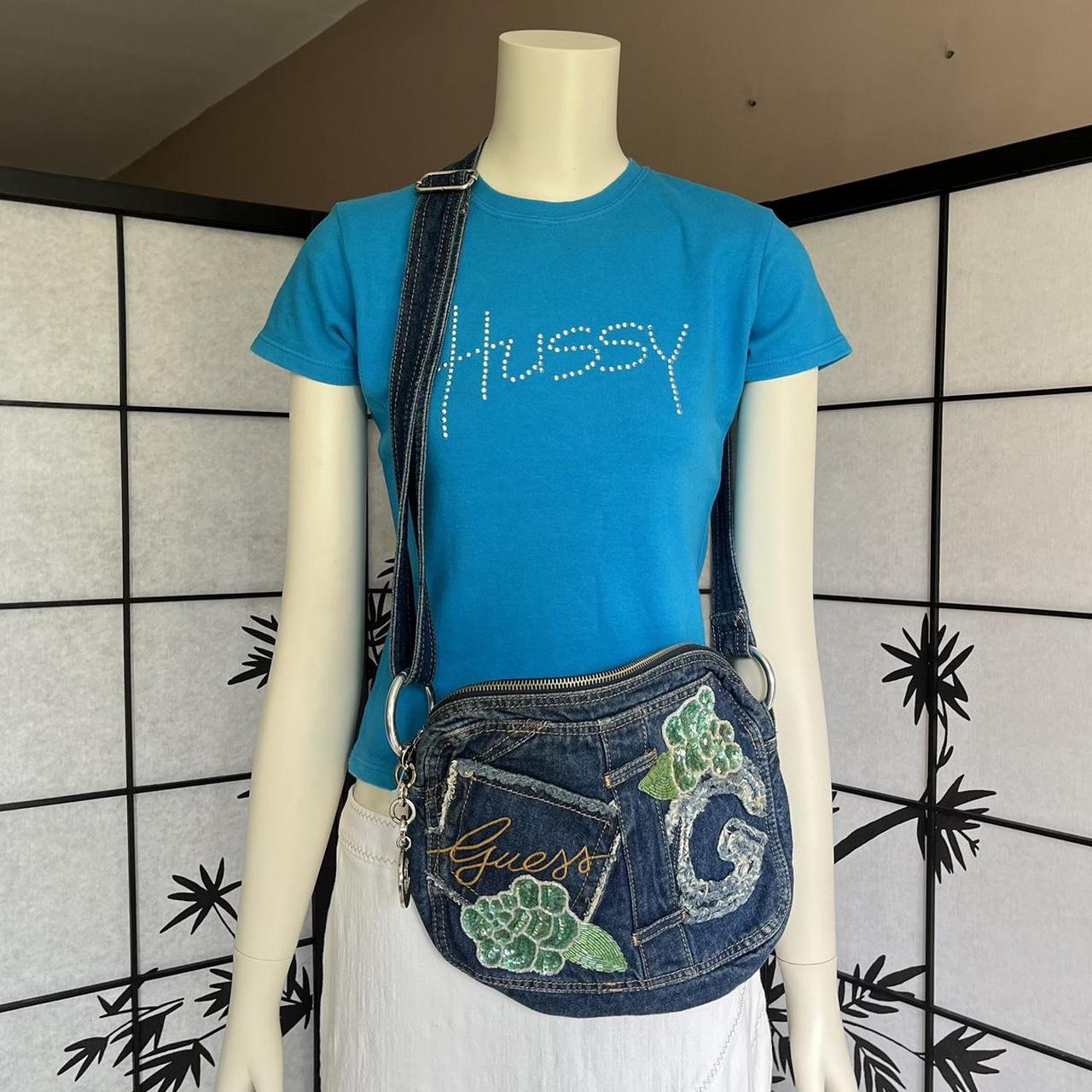 90s guess denim crossbody bag amazing vintage guess... - Depop