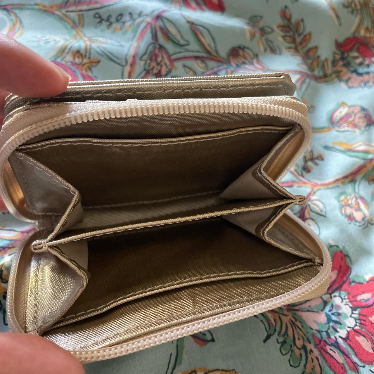 small Kipling wallet in metallic glow approx. 4x3... - Depop