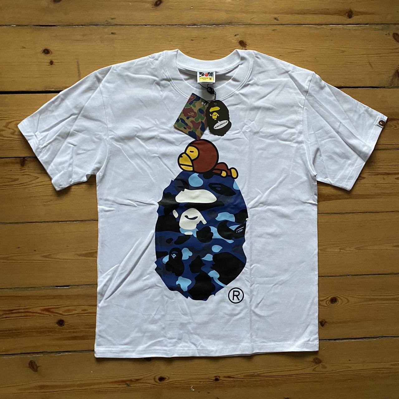 Bape white tee - can ship today - bought at... - Depop