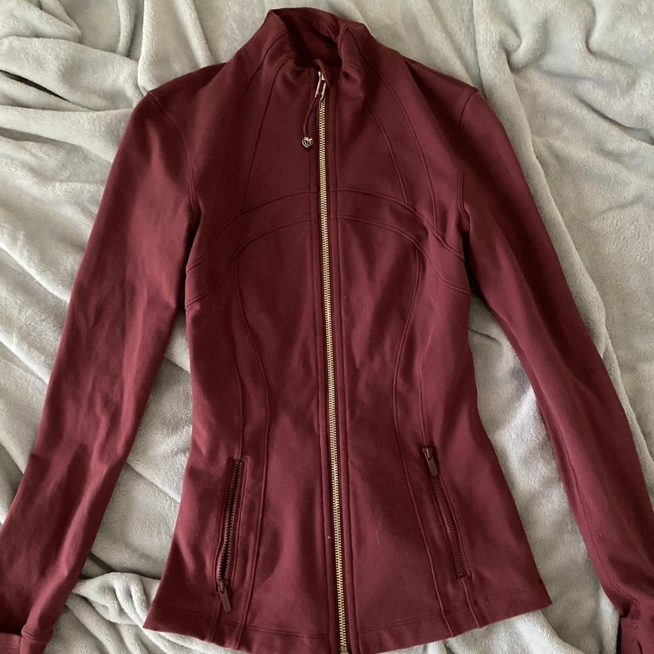 Dark red define jacket Limited addition Size 2 Worn... - Depop