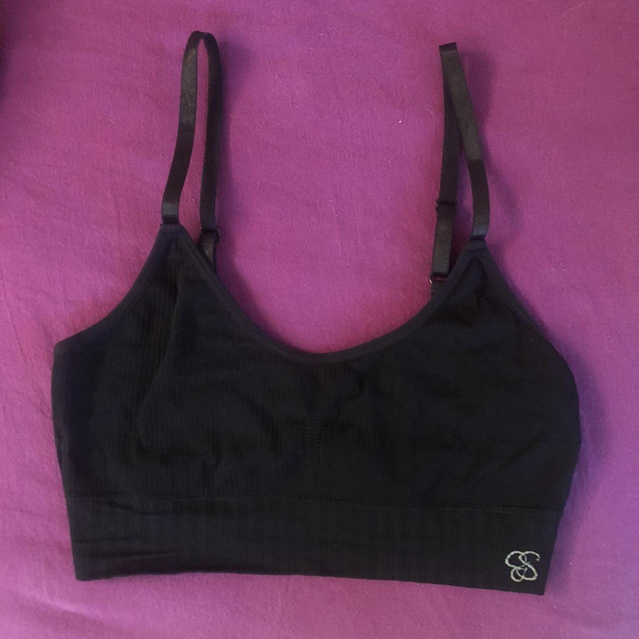 Jessica Simpson adjustable black bralette. Sized as... - Depop