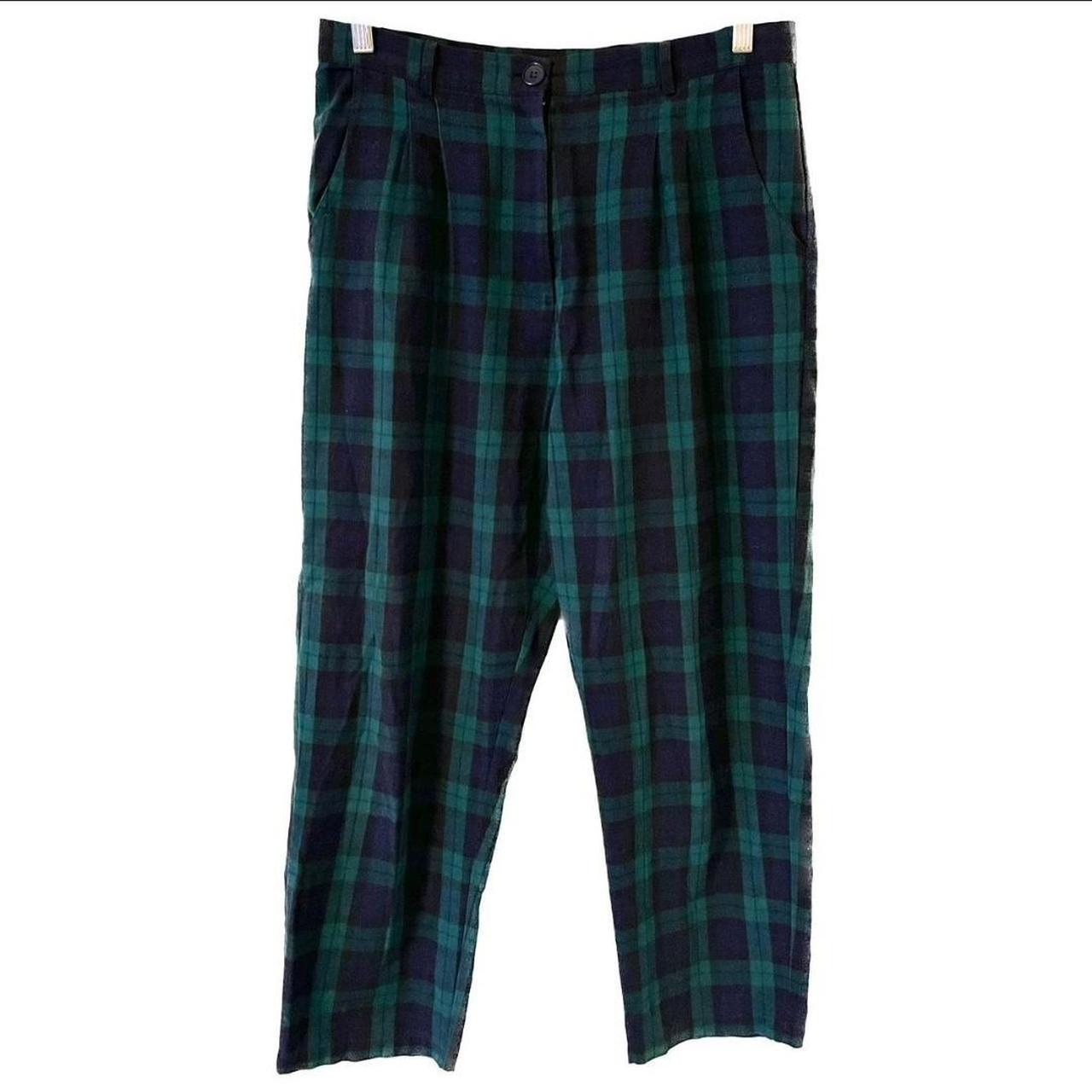 Green/blue plaid pants Brand: Dangerfield AU Size... - Depop