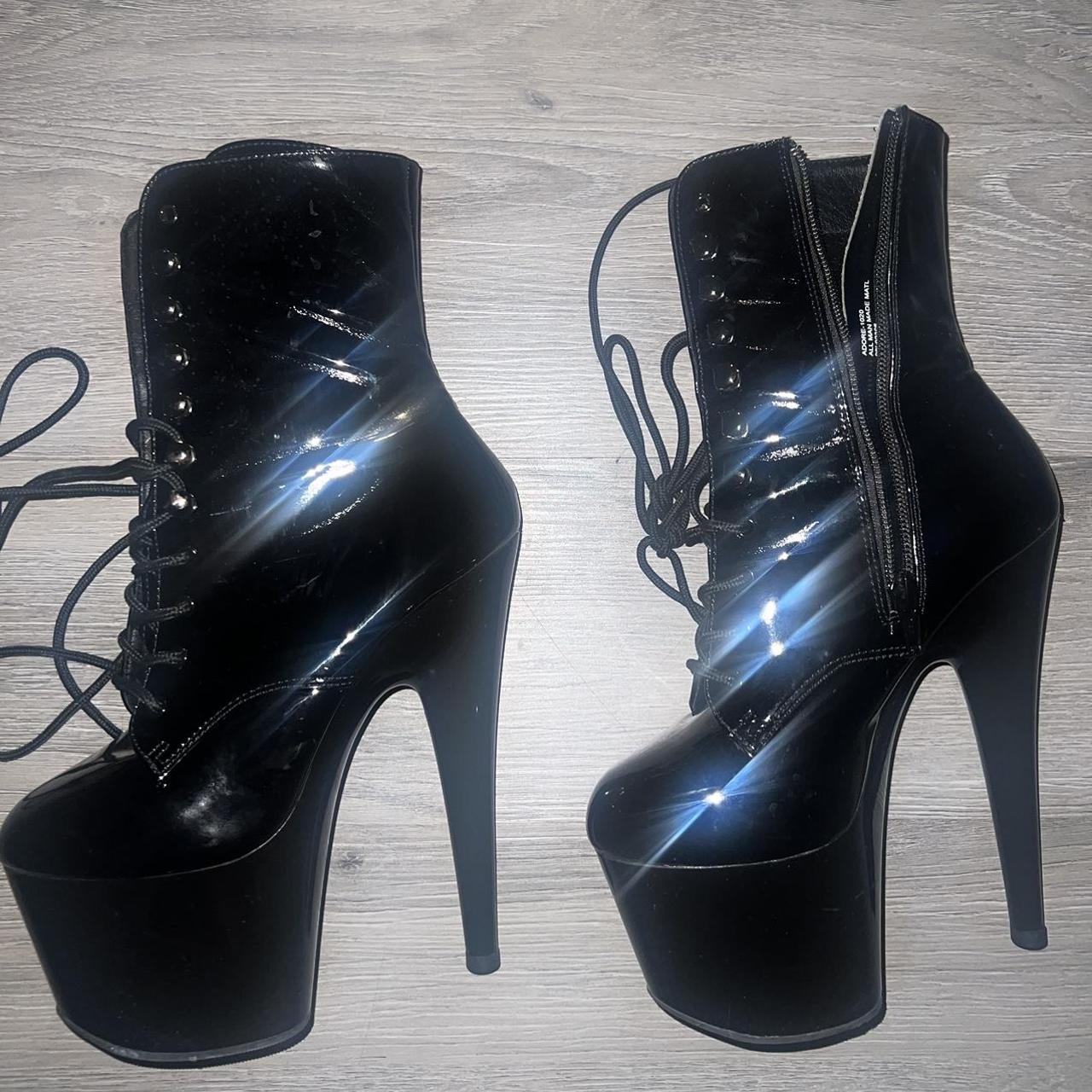 Adore 1020 Pleasers size 6.5 worn twice small scuffs... - Depop