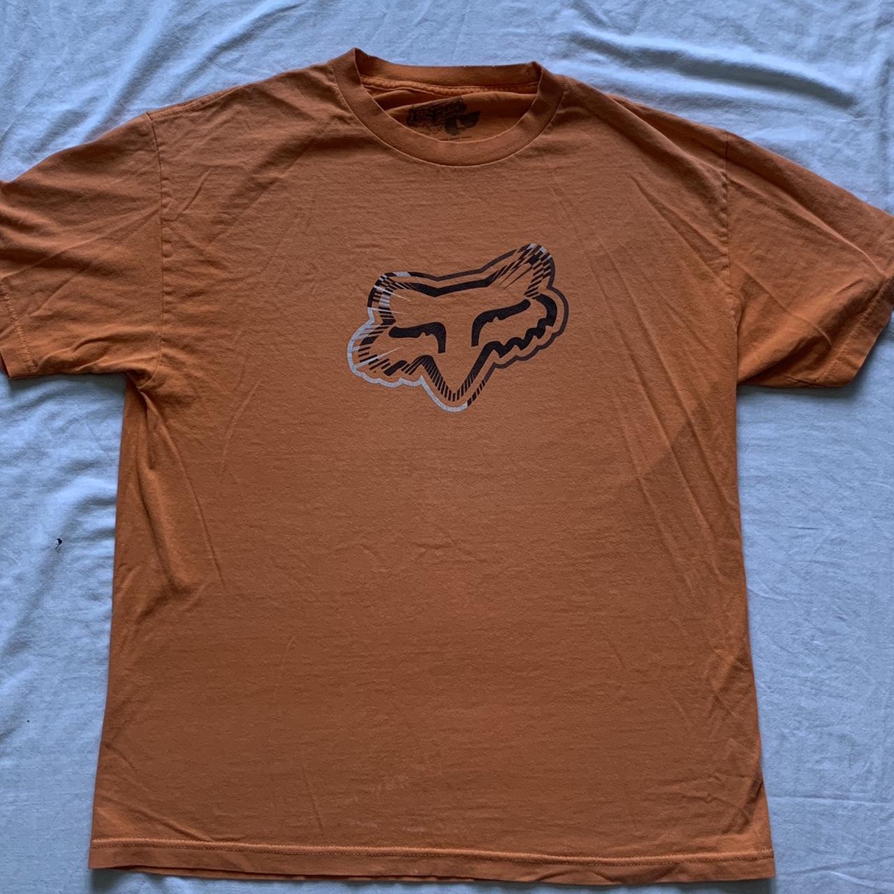 Orange Fox racing vintage T-shirt size Large, no... - Depop