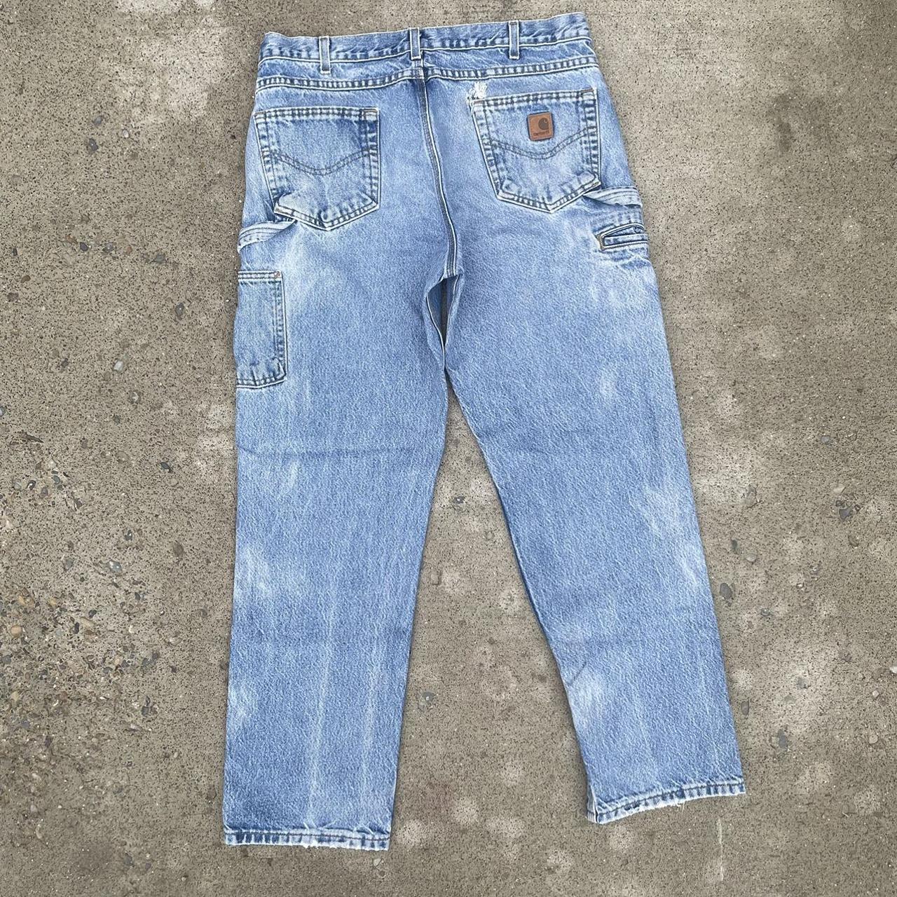 Distressed Carhart Relaxed Fit Denim Good condition... - Depop