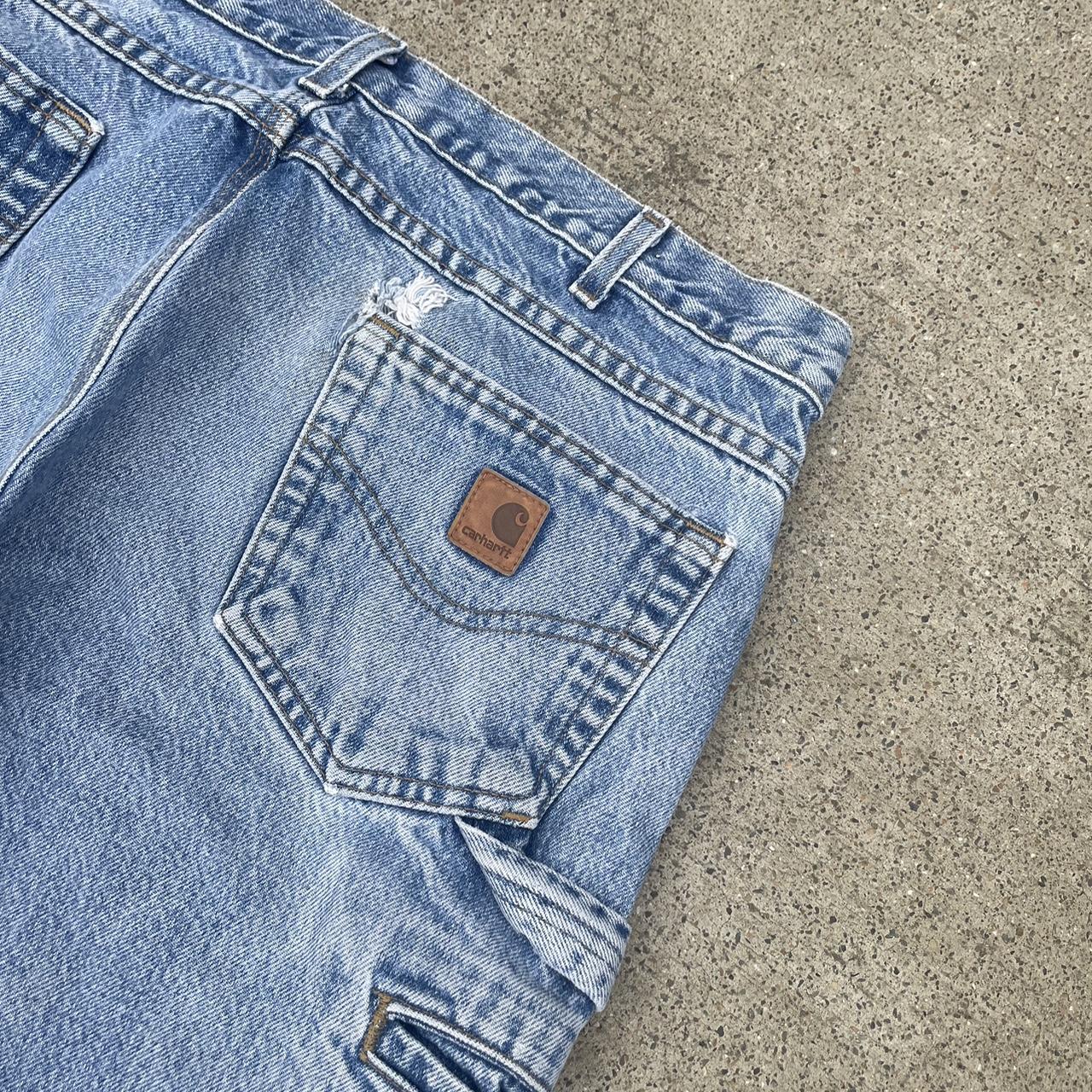 Distressed Carhart Relaxed Fit Denim Good condition... - Depop