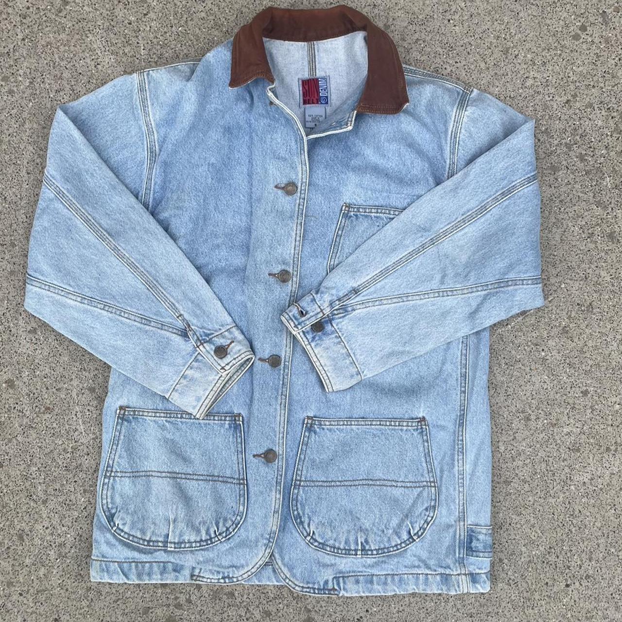 Vintage Sun Belt Denim Duffel Jacket Size small... - Depop