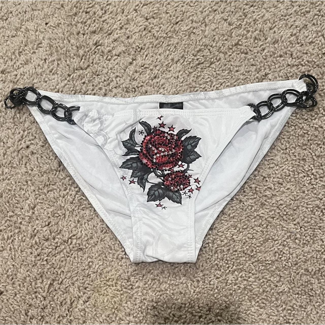 Y2k Affliction sinful womens bathing suit bikini... - Depop