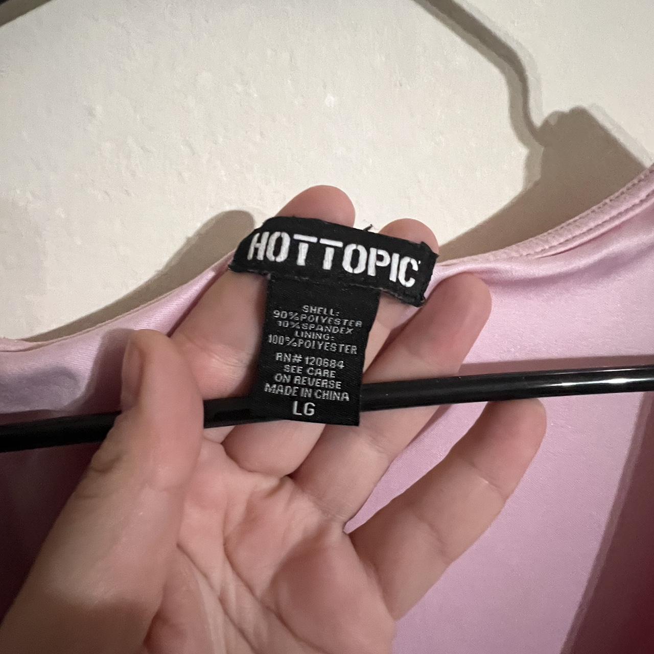 Pink babydoll dress from Hot Topic! Size large and... - Depop