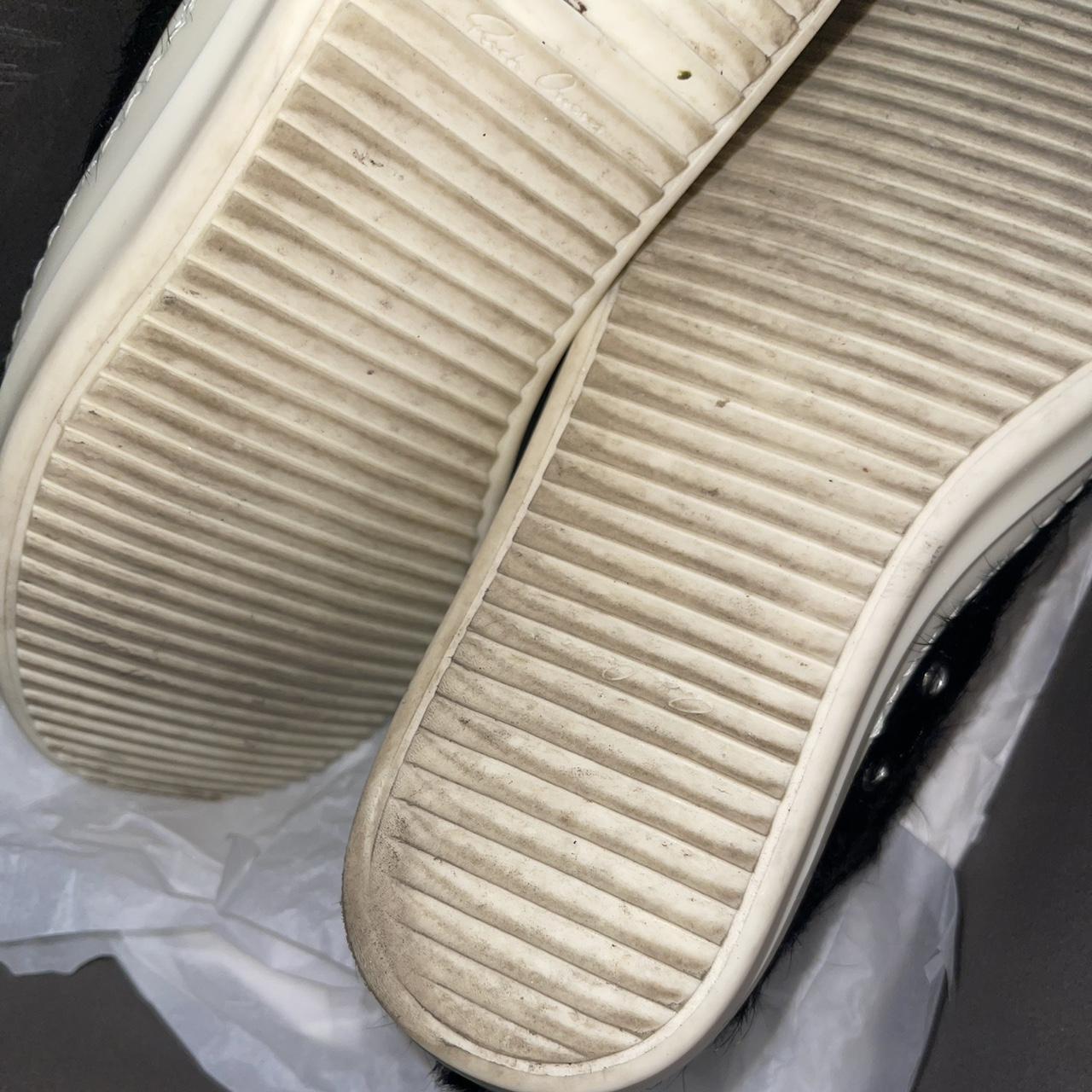 Rick Owens Ramones black and white canvas and fur... | Depop