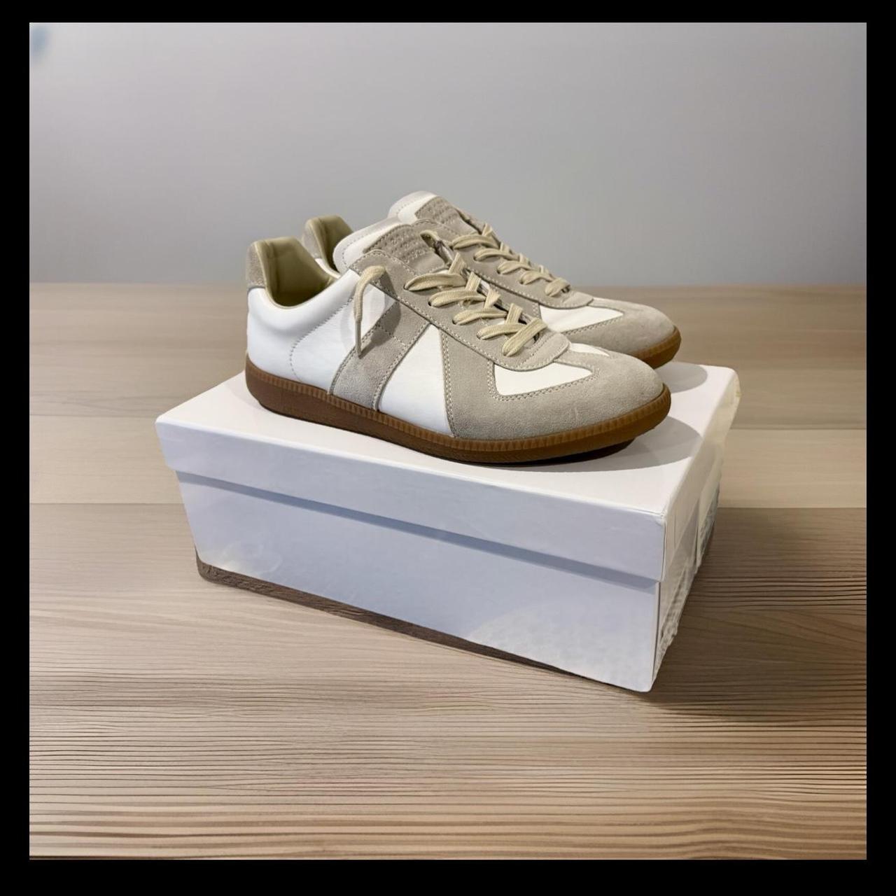 Grey and White German Army Trainers, “Margiela Vibe”... | Depop