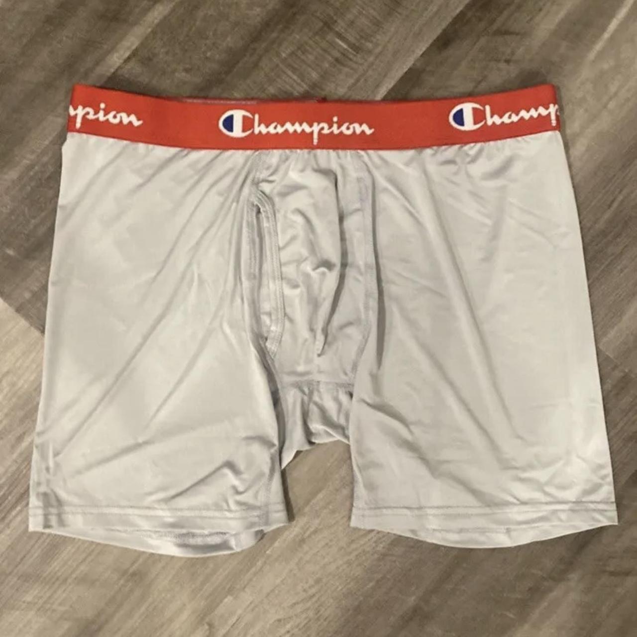 Champion Men's Grey and Red Boxers-and-briefs | Depop